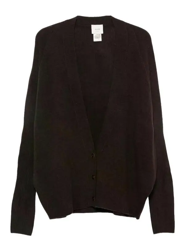ALYSI V-neck Cashmere Cardigan - Brown