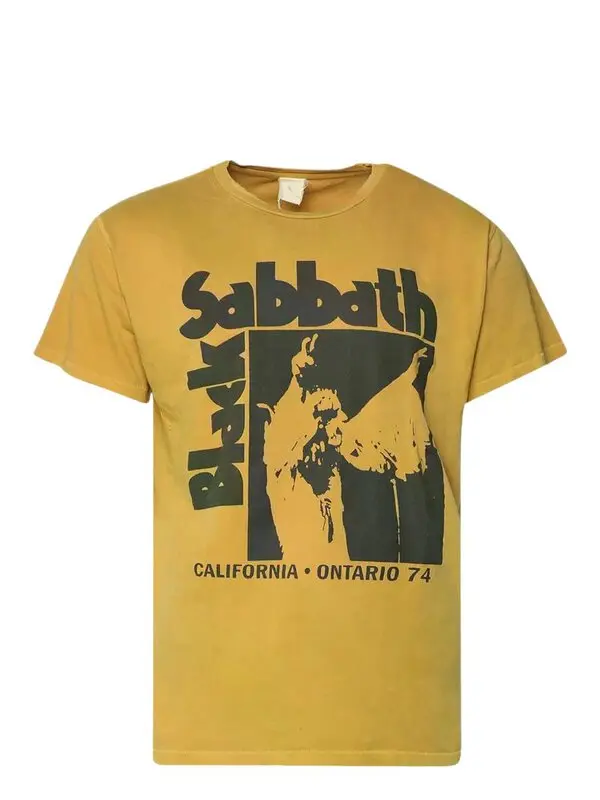 MadeWorn Black Sabbath Graphic-print T-shirt - Yellow