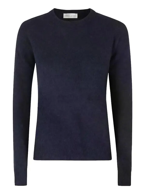 ROBERTO COLLINA Crew Neck Long Sleeve Sweater - Blue