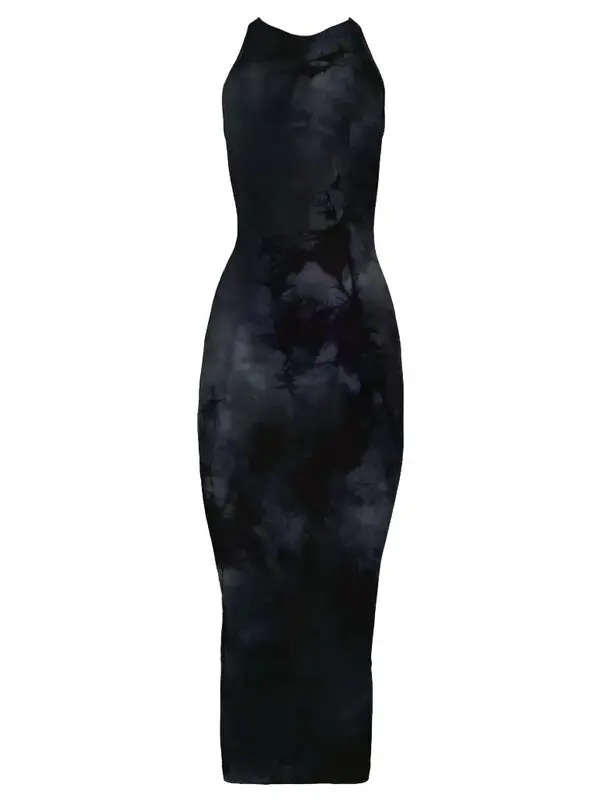 Wolford Ink Fatal Tie-dye Midi Dress - Black