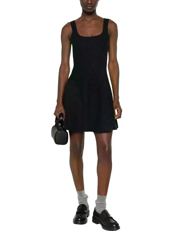 Maje Rhinestone-embellished Sleeveless Mini Dress - Blue