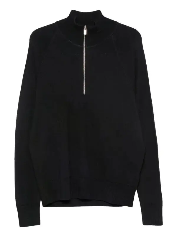 Barena Venezia Quarter-zip Wool Knit - Black