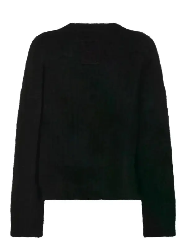 UMA WANG Brushed Crew-neck Sweater - Black
