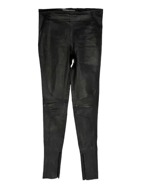 Balenciaga Skinny-leg Leather Trousers - Black