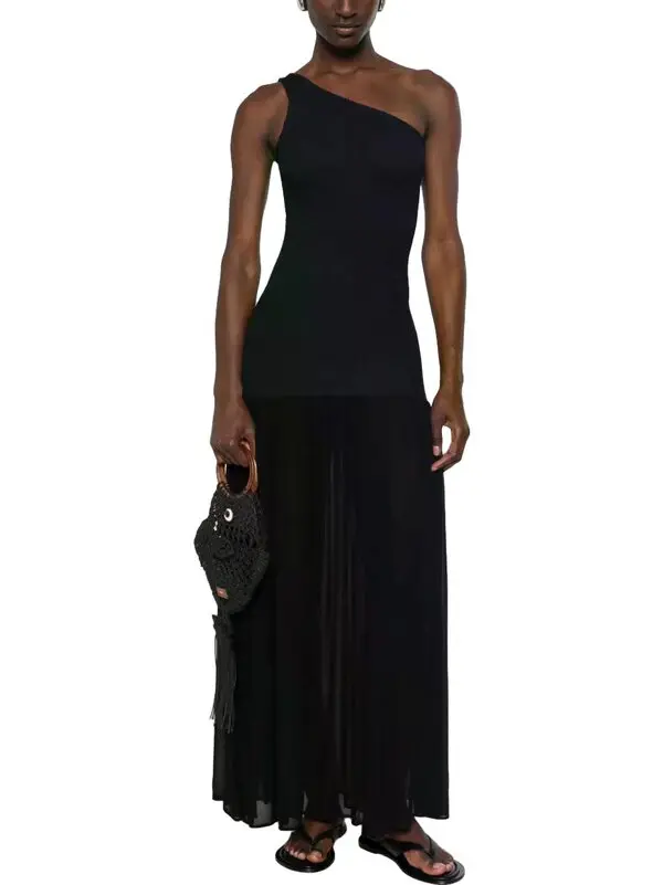 Hunza G Sandy One-shoulder Maxi Dress - Black