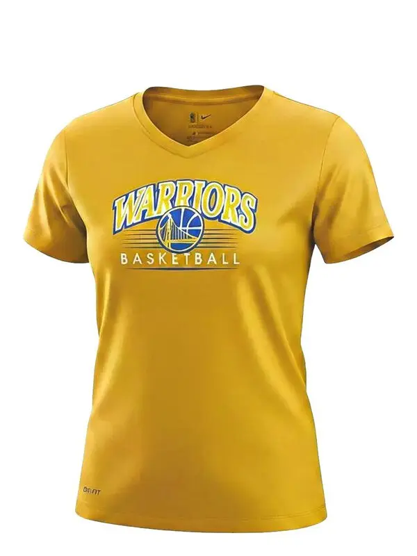 Nike X Nba Golden State Warriors V-neck T-shirt - Yellow