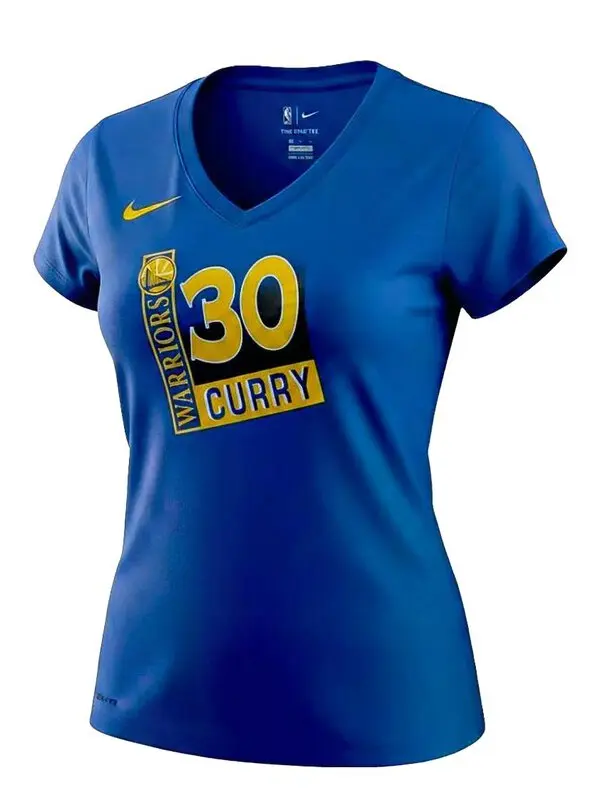 Nike X Nba Golden State Warriors Stephen Curry V-neck T-shirt - Blue