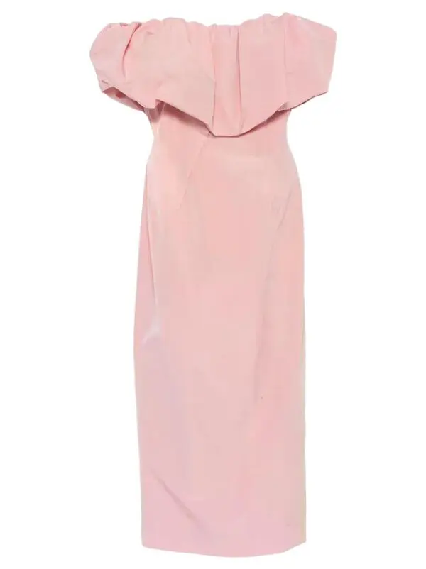Magda Butrym Ruffled Strapless Maxi Dress - Pink