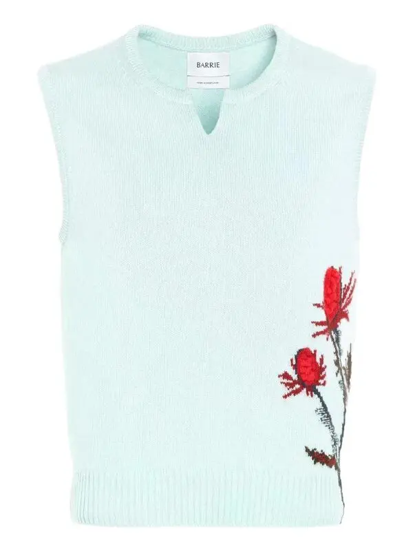 BARRIE Sleeveless V-neck Top - Blue