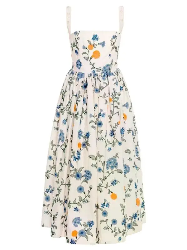 Agua Bendita Mielero Brisa Midi Dress - Neutrals