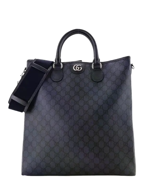 Gucci Ophidia Convertible Gg Coated Canvas Medium Tote Bag - Blue