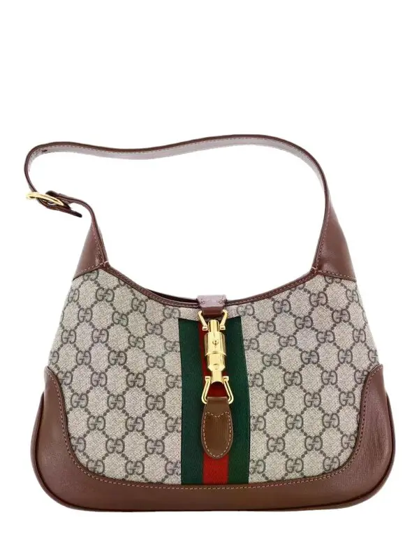 Gucci Jackie 1961 Gg Coated Canvas Small Hobo Bag - Brown