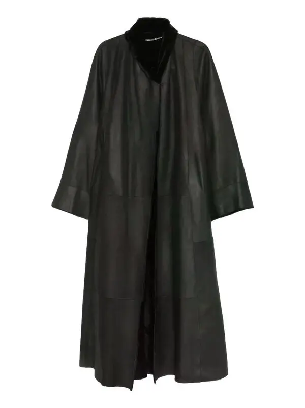 Nour Hammour Dorian Shearling Coat - Black