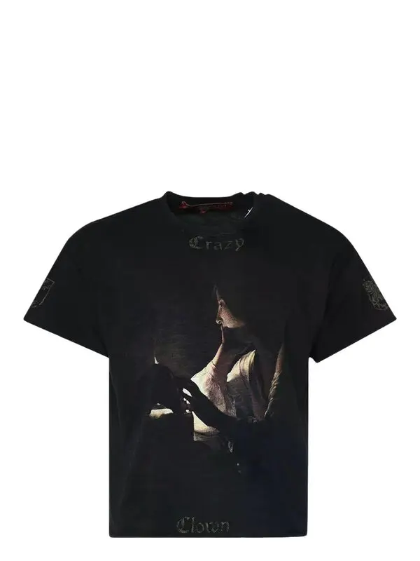 CRAZY CLOWN L.A. Georges De La Tour-print T-shirt - Black