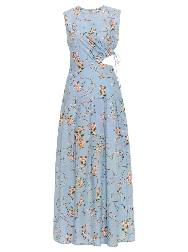 Agua Bendita Otoño Navegante Midi Dress - Blue