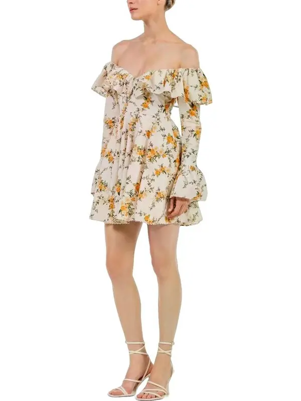 Agua Bendita Verso Valle Mini Dress - Neutrals