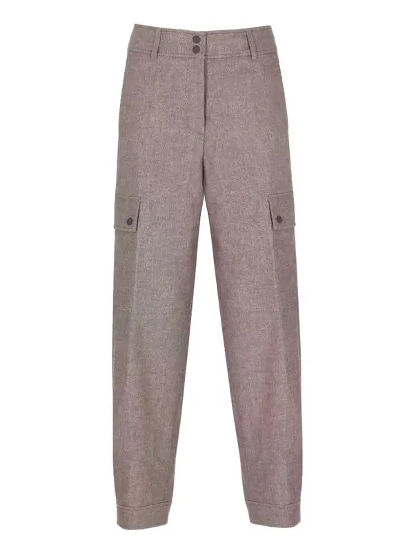 Peserico Button-up Straight-leg Trousers - Neutrals