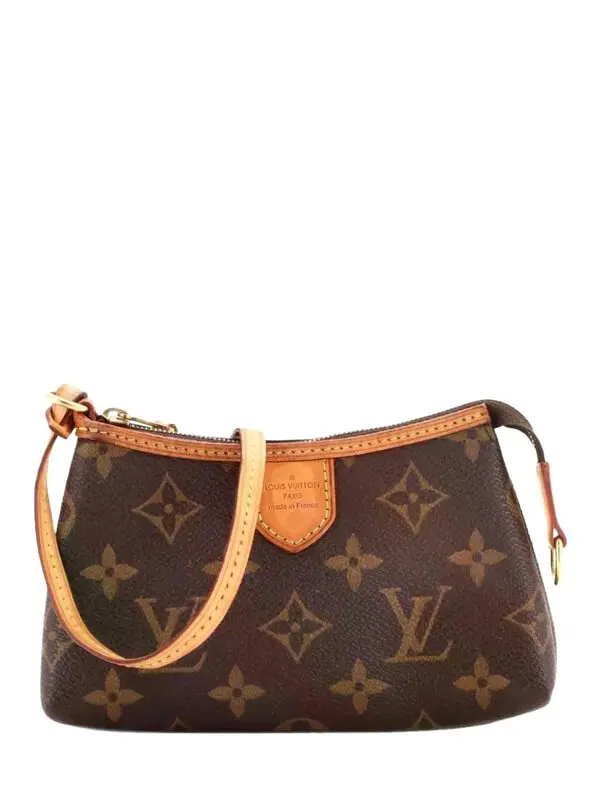 LOUIS VUITTON Monogram Canvas Mini Clutch Bag - Brown