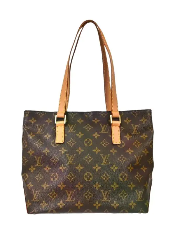 LOUIS VUITTON 2002 Cabas Piano Monogram Tote Bag - Brown