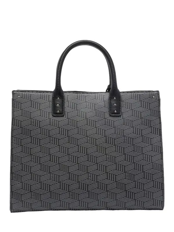 Liu Jo Monogram-print Padlock Detail Tote Bag - Black