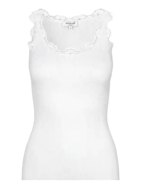 ROSEMUNDE Babette Lace-trim Top - White
