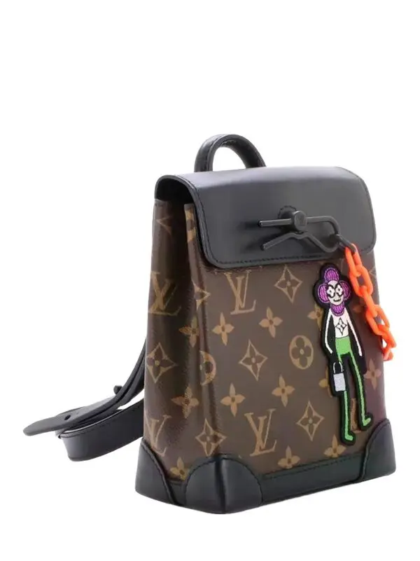 LOUIS VUITTON Steamer Bag Monogram Canvas With Friends Patch Xs - Black
