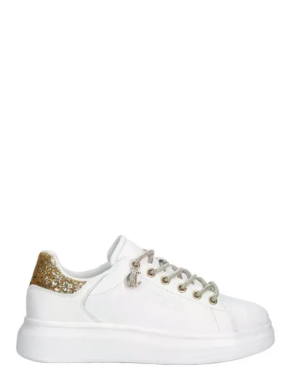 Just Cavalli Glitter-detail Lace-up Sneakers - White