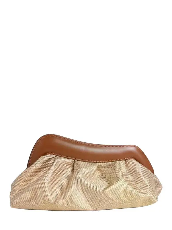 Roberto Festa Nayara Leather-trim Clutch Bag - Neutrals