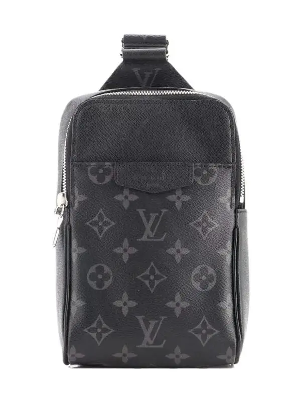 LOUIS VUITTON Outdoor Slingbag Monogram Taigarama Backpack - Black