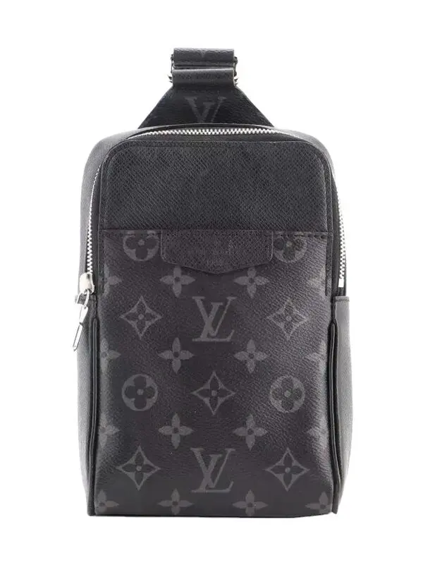 LOUIS VUITTON Outdoor Slingbag Monogram Taigarama Backpack - Black