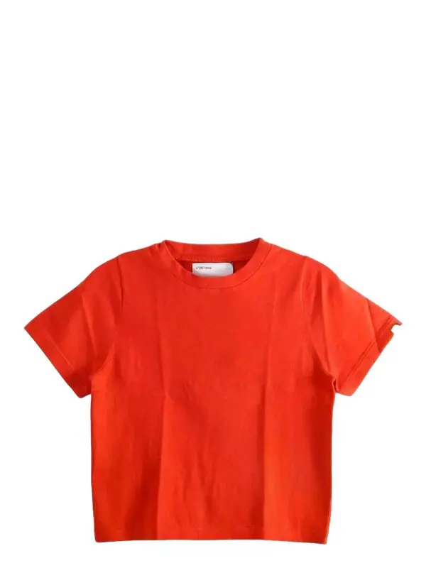 Extreme Cashmere Tina Short-sleeve Cropped T-shirt - Red
