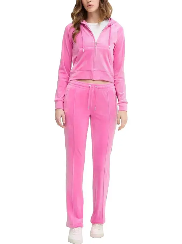 Juicy Couture Rhinestone-embellished Zip-up Hoodie - Pink