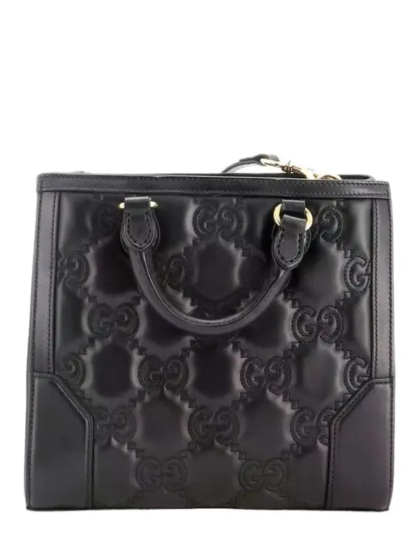 Gucci Gg Matelasse Leather Mini Satchel - Black