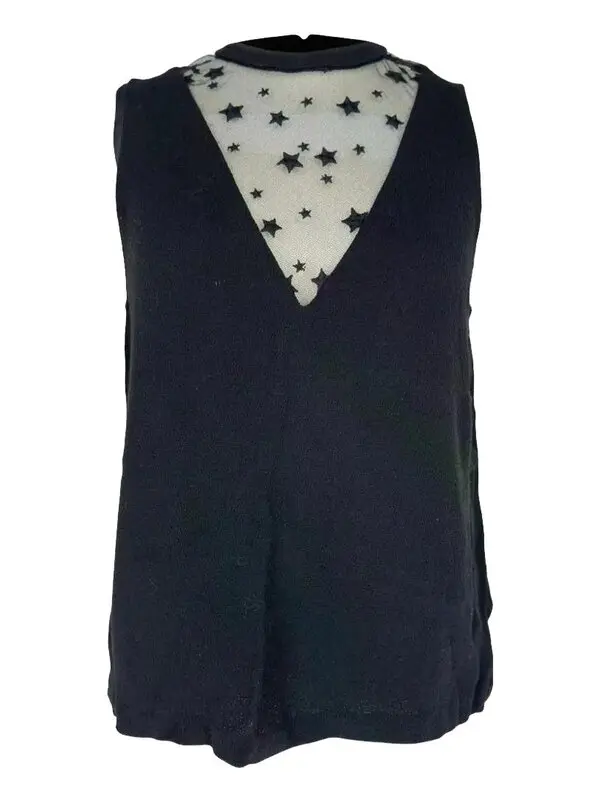 A.L.C. Harlow Star Mesh Blouse - Black