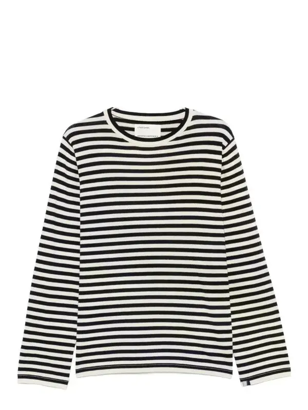 Extreme Cashmere Striped Long-sleeve T-shirt - White