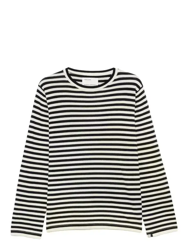 Extreme Cashmere Striped Long-sleeve T-shirt - White