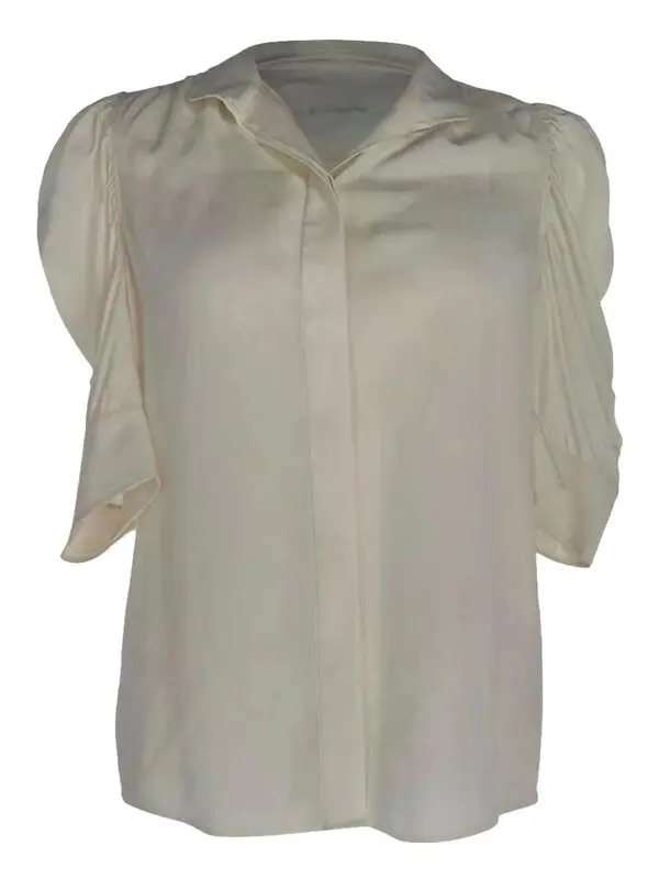 FRAME Gillian Puff-sleeve Blouse - Neutrals