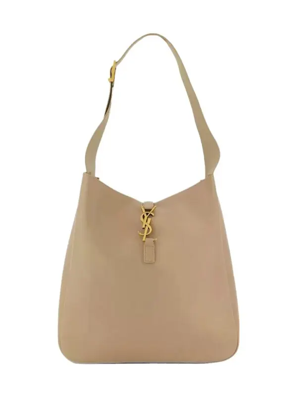 Saint Laurent Large Le 5 À 7 Leather Shoulder Bag - Neutrals