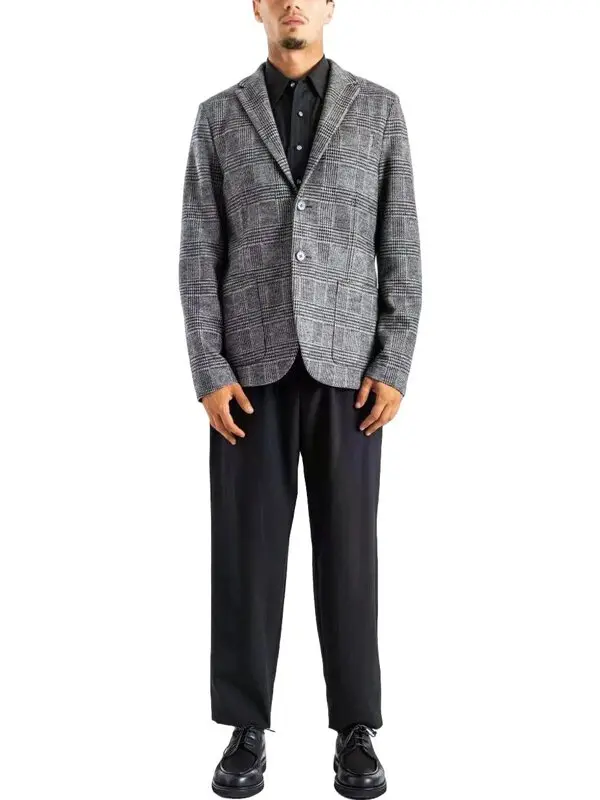 Harris Wharf London Prince Of Wales Check Single-breasted Blazer - Grey