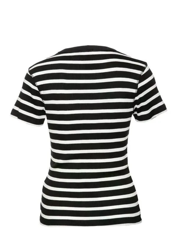 DRYKORN Koale Striped Ribbed T-shirt - Black