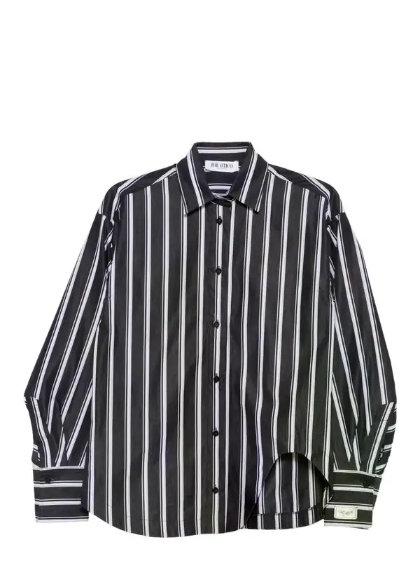 Attico Striped Long-sleeve Shirt - Blue
