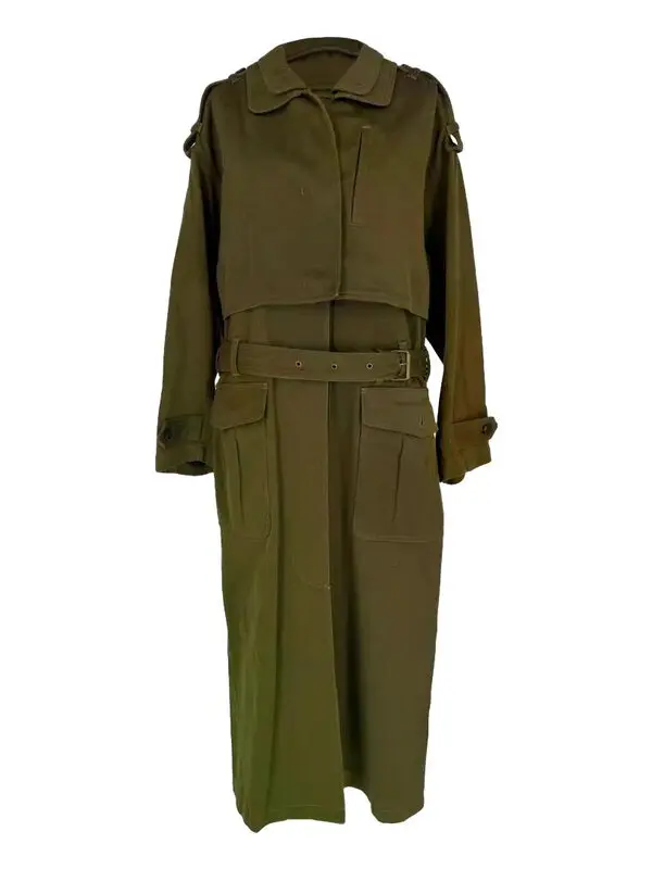 ISABEL MARANT VINTAGE Tadao Belted Trench Coat - Green