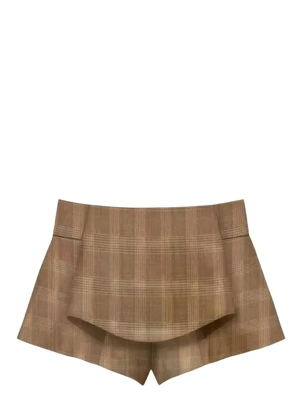 Givenchy Prince Of Wales Check Layered Shorts - Brown