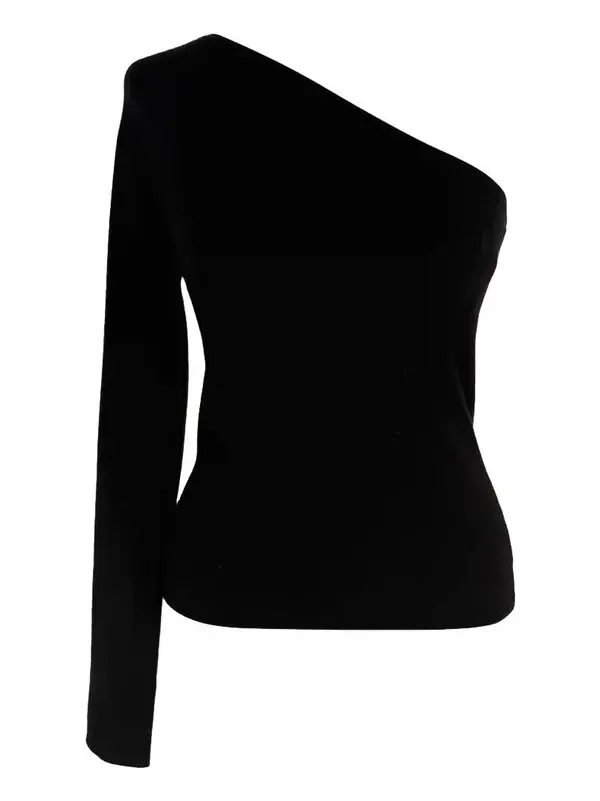 Michael Kors One-shoulder Long Sleeve Sweater - Black