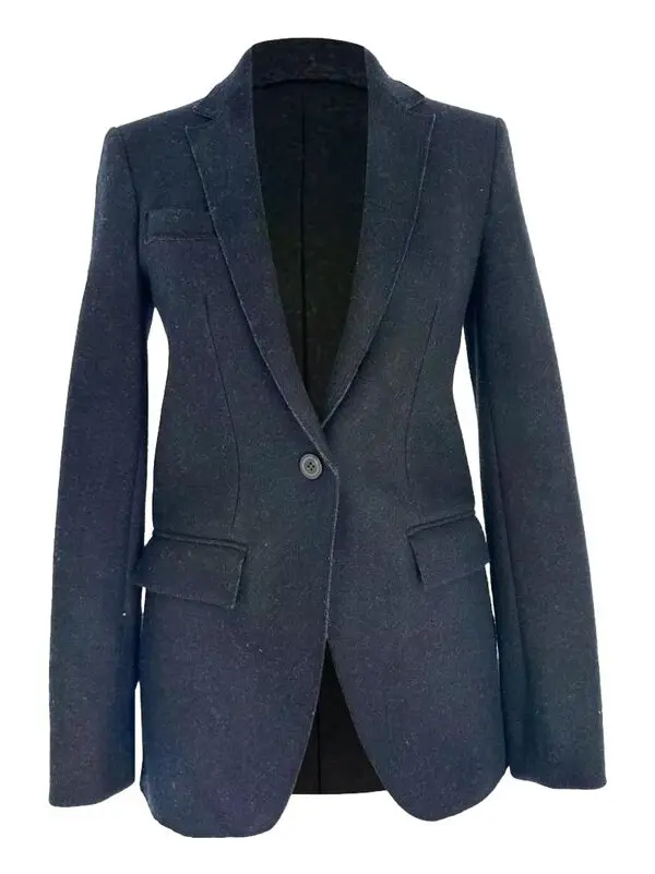 ISABEL MARANT VINTAGE Single-breasted Wool Blazer - Black
