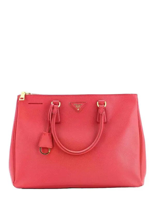 Prada Saffiano Leather Large Tote Bag - Red