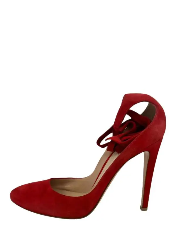 GIANVITO ROSSI Strappy Round-toe Pumps - Red