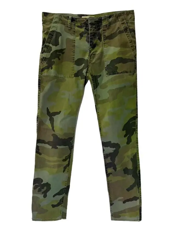 NILI LOTAN Camouflage Cotton Cargo Pants - Green