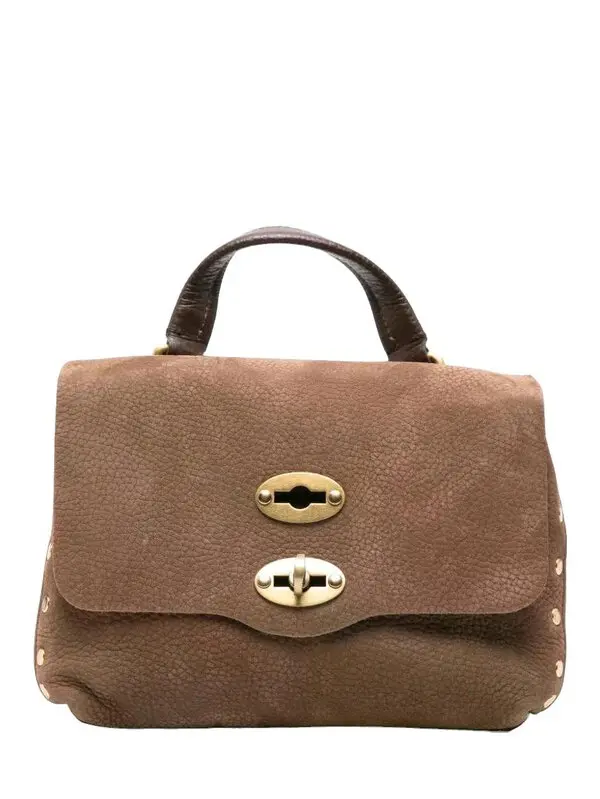 ZANELLATO Postina Studded Pebbled-leather Tote Bag - Brown