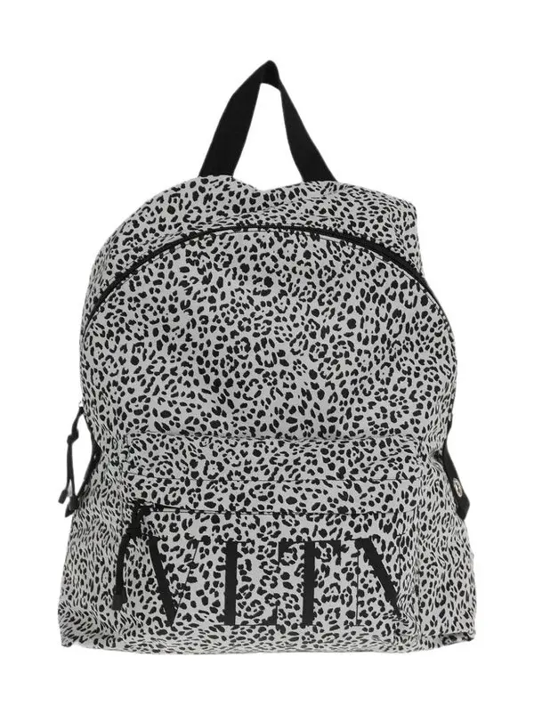 Valentino Garavani Leopard-print Vltn Backpack - White